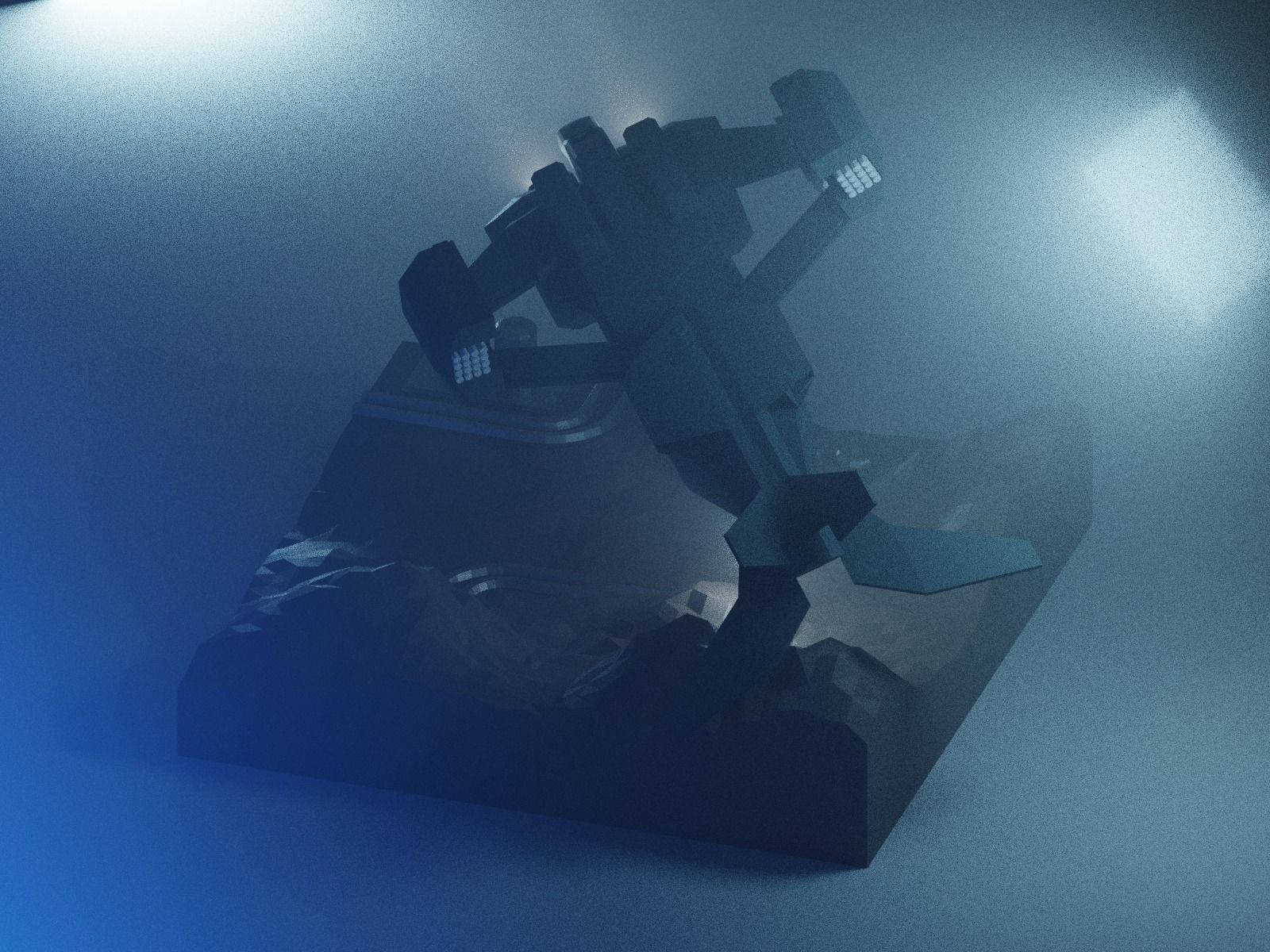 Cartoon Alien Dropship Scene 3D model | CGTrader