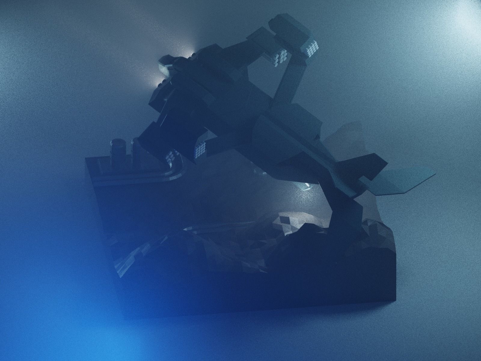 Cartoon Alien Dropship Scene 3D model | CGTrader