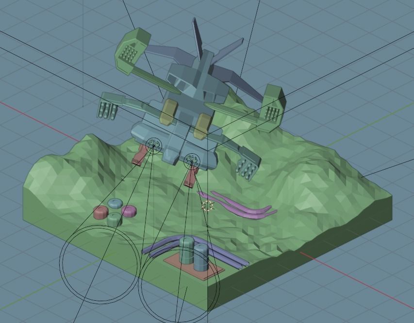 Cartoon Alien Dropship Scene 3D model | CGTrader