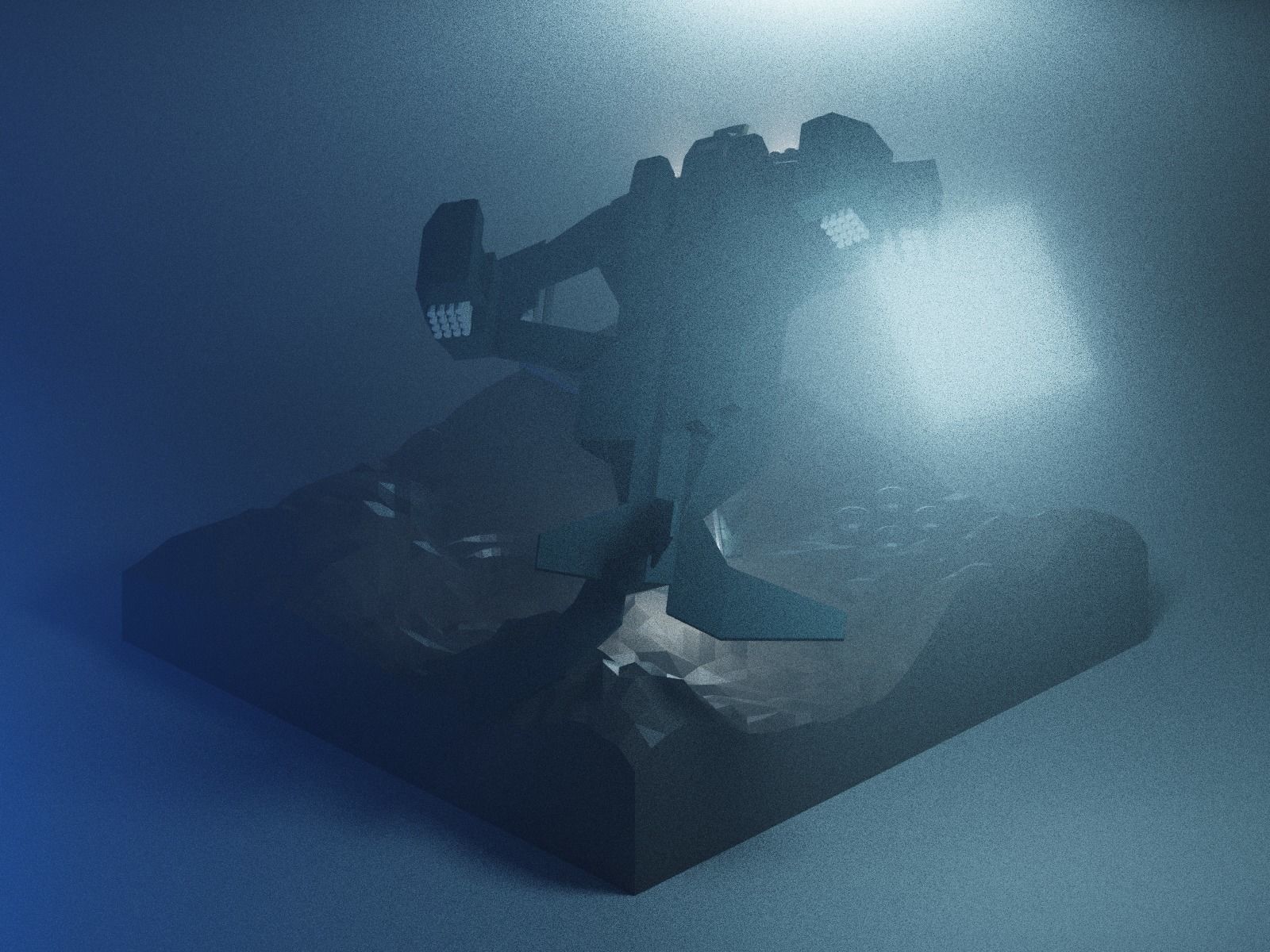 Cartoon Alien Dropship Scene 3D model | CGTrader