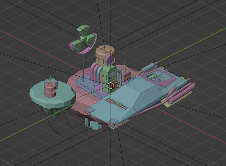 Cartoon Plutonium Station scene 3D model | CGTrader
