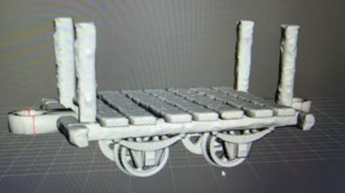 Full Stick Cane Wagon in OO9 free 3D model 3D printable | CGTrader