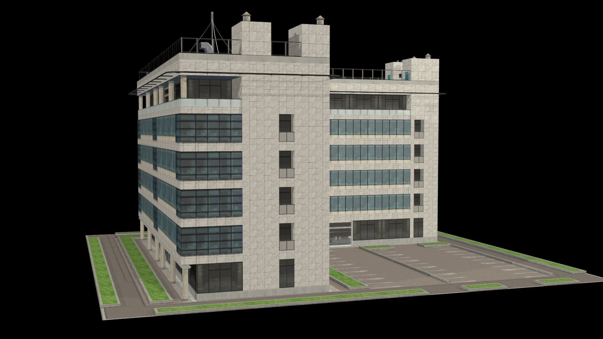 Low Poly City Buildings Set 01 - 24 Buildings 3D model | CGTrader
