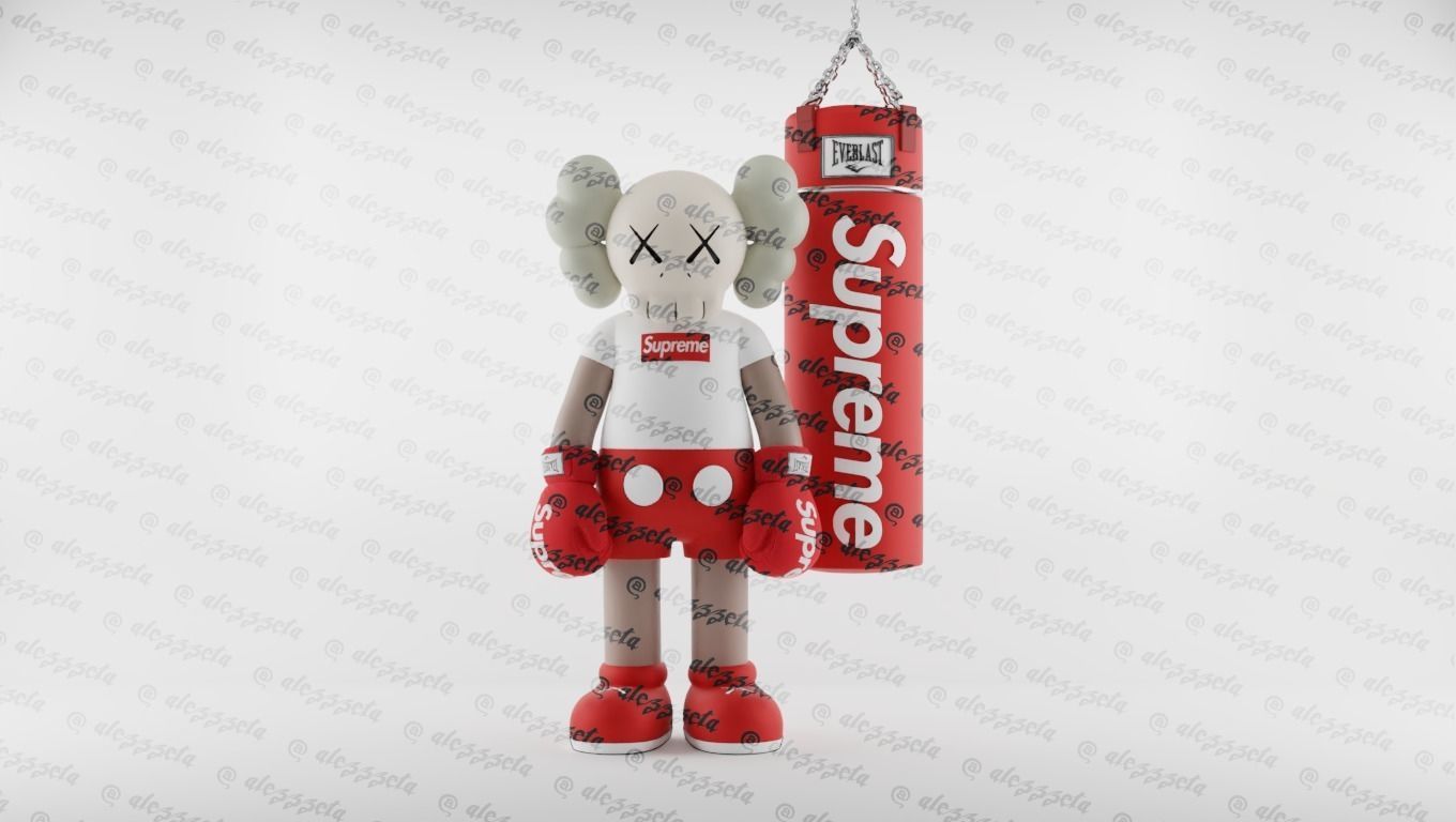 3D model Kaws Box Supreme Textured VR / AR / low-poly | CGTrader