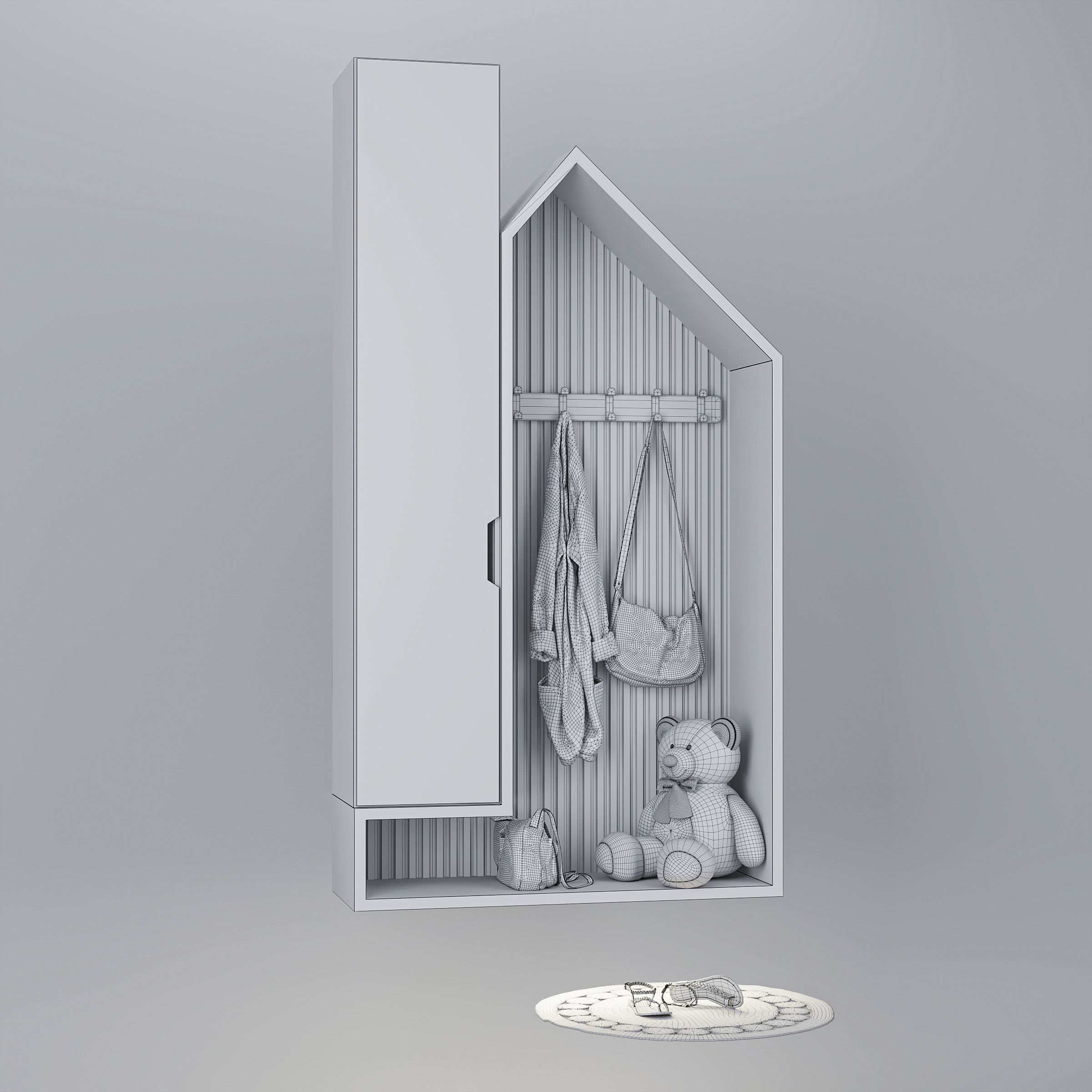 3D model hallway furniture VR / AR / low-poly | CGTrader