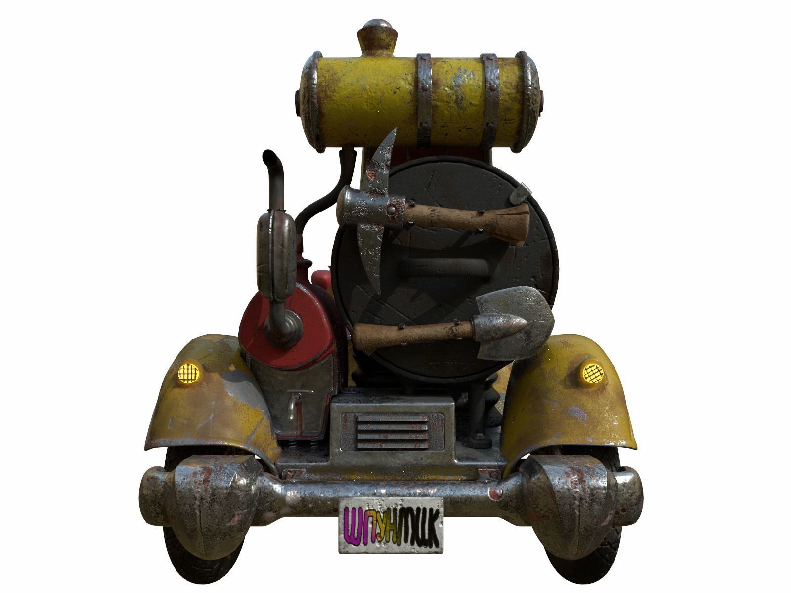Syrup car free 3D model rigged | CGTrader