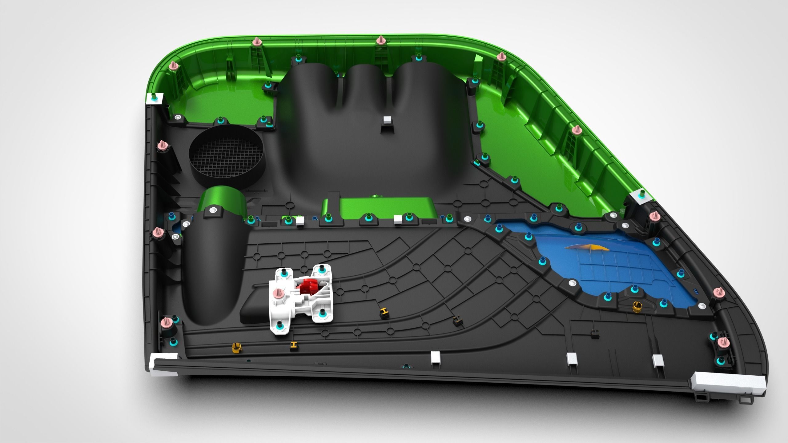 Cars Door and Speaker Bose 3D model rigged | CGTrader