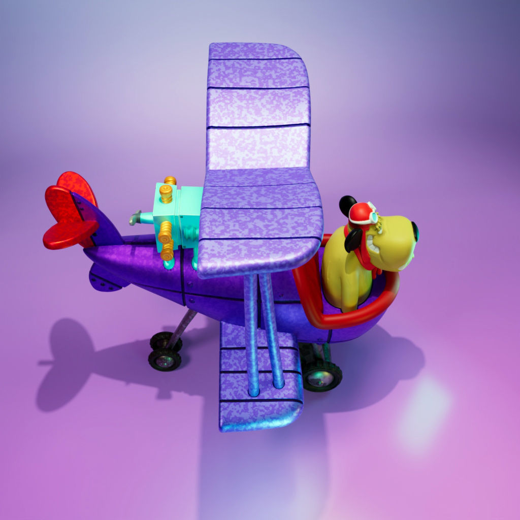 Muttley Airplane 3D model 3D printable | CGTrader