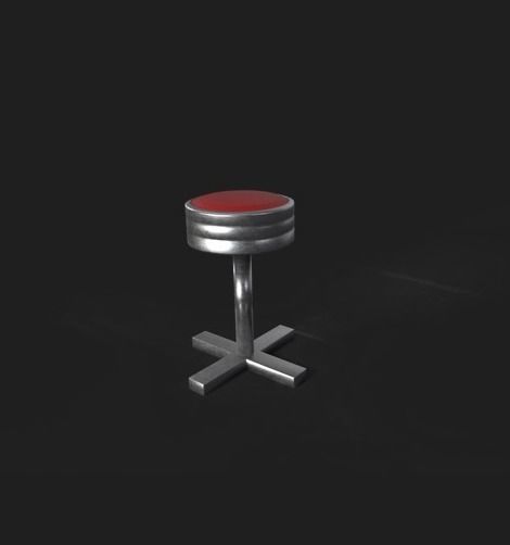 Diner Table and Stool Set free VR / AR / low-poly 3D model | CGTrader