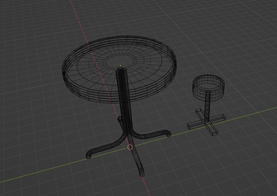 Diner Table and Stool Set free VR / AR / low-poly 3D model | CGTrader