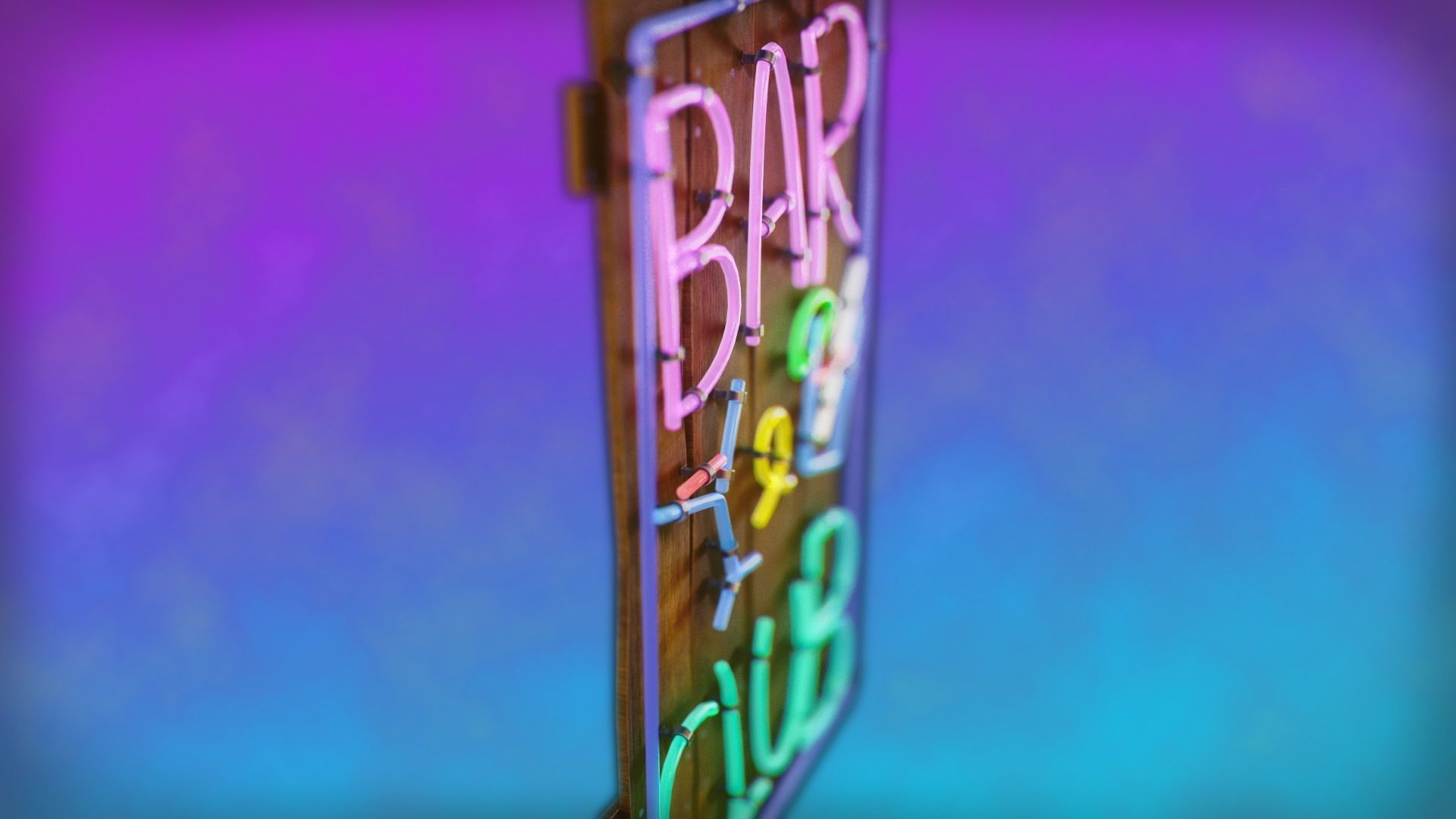 3D model Neon bar and club sign VR / AR / low-poly | CGTrader