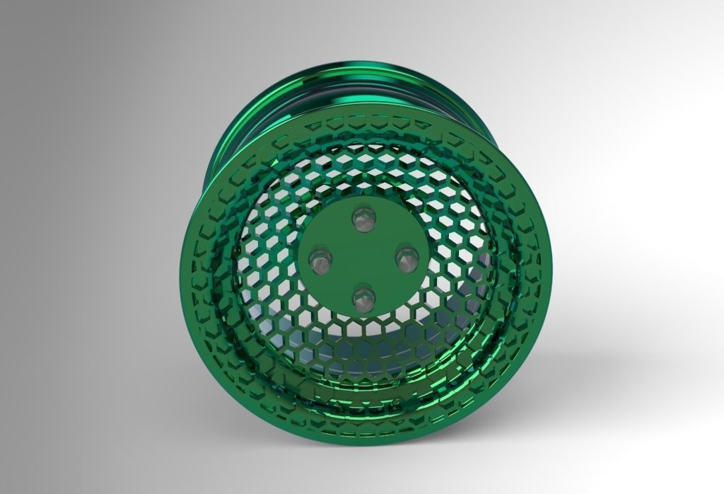 honey comb rims 3D model | CGTrader