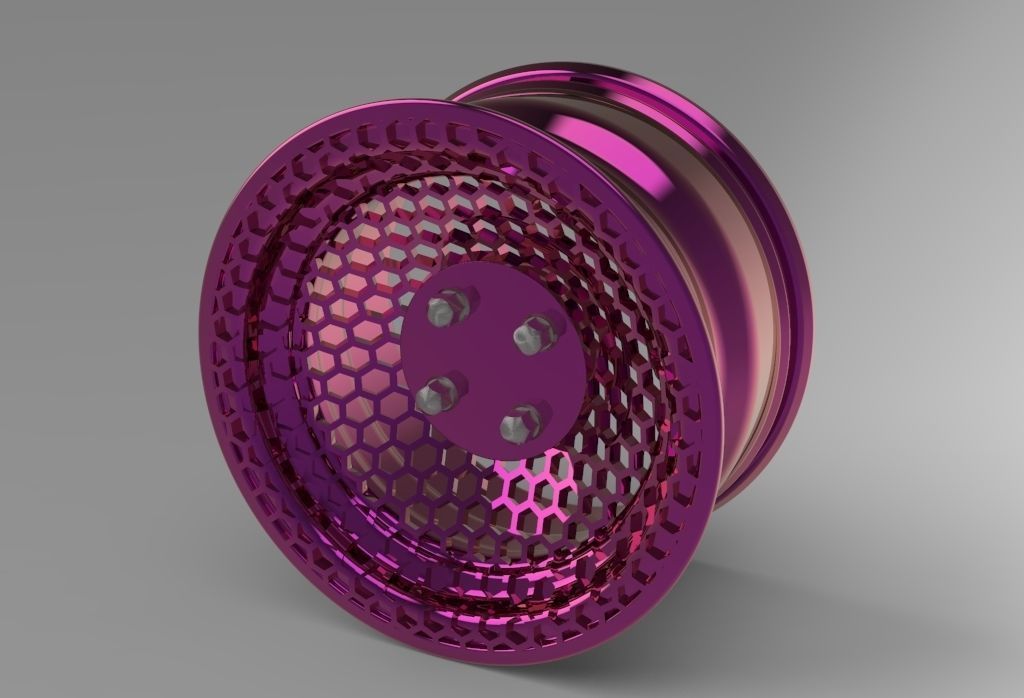honey comb rims 3D model | CGTrader