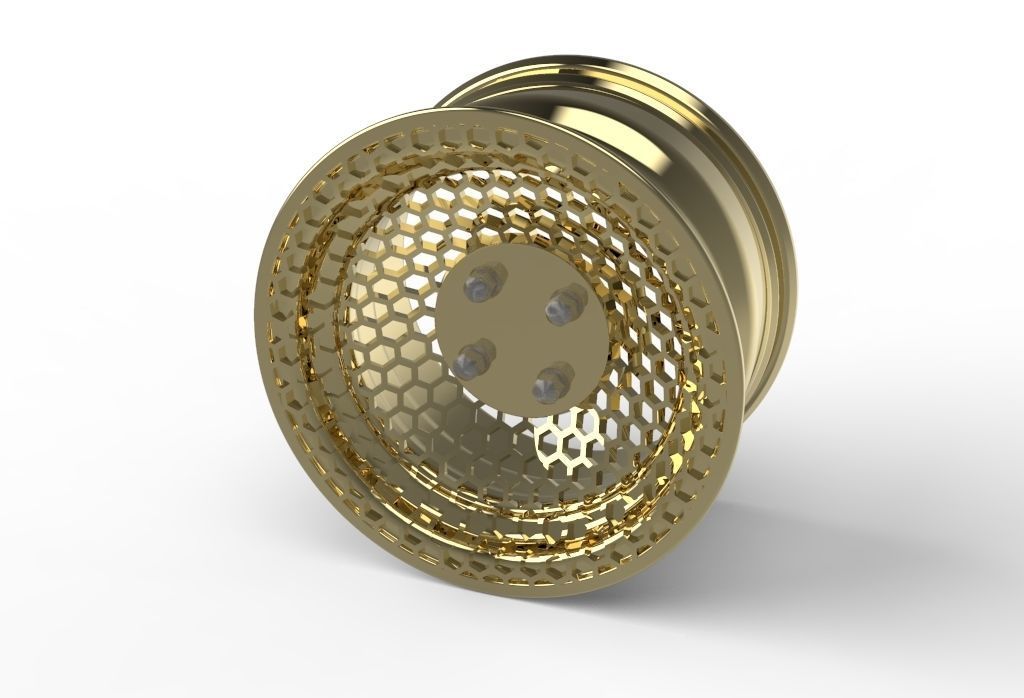 honey comb rims 3D model | CGTrader