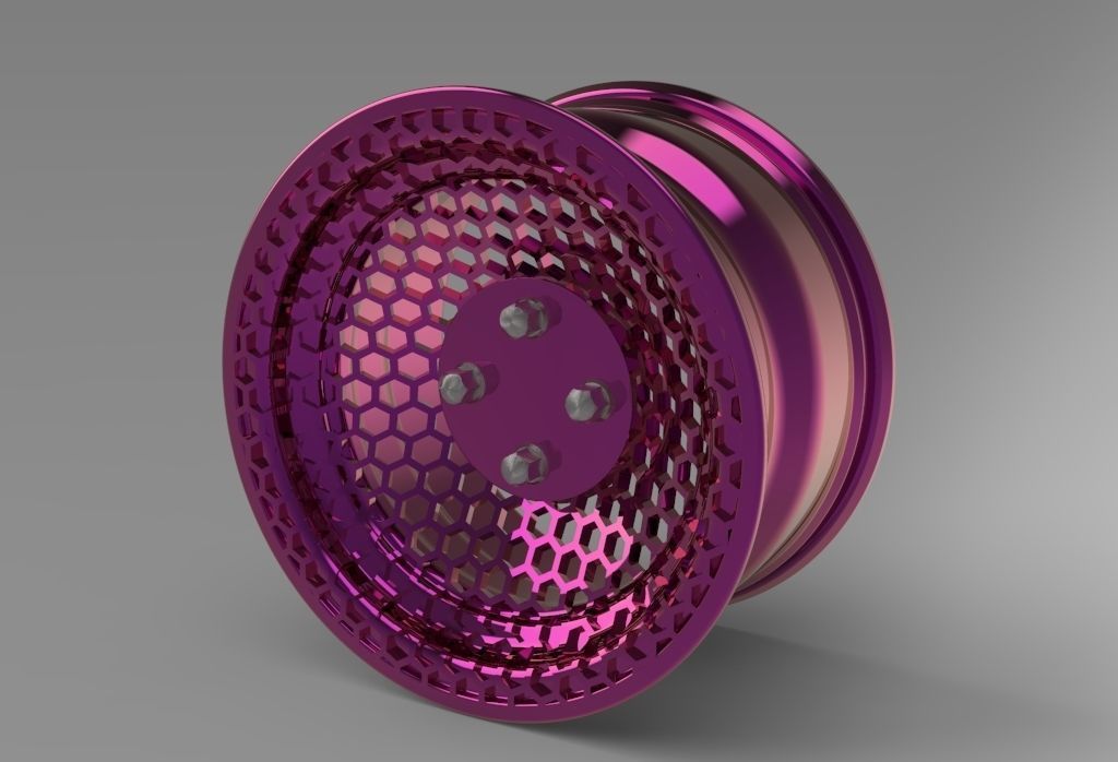 honey comb rims 3D model | CGTrader