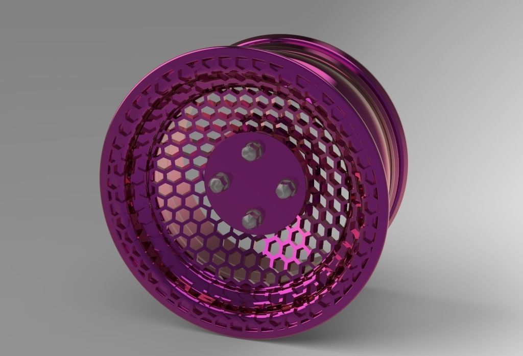 honey comb rims 3D model | CGTrader
