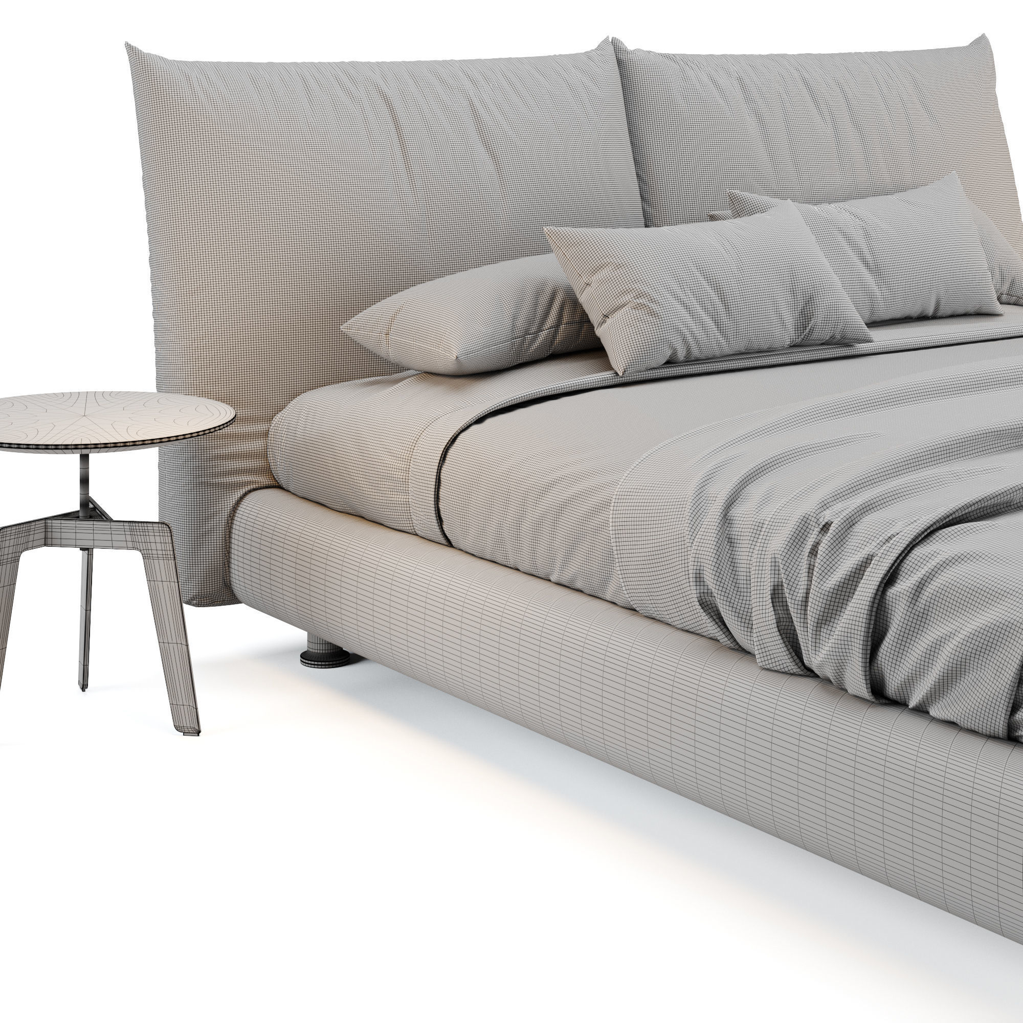 Stand by me Bed -Edra 3D model rigged | CGTrader