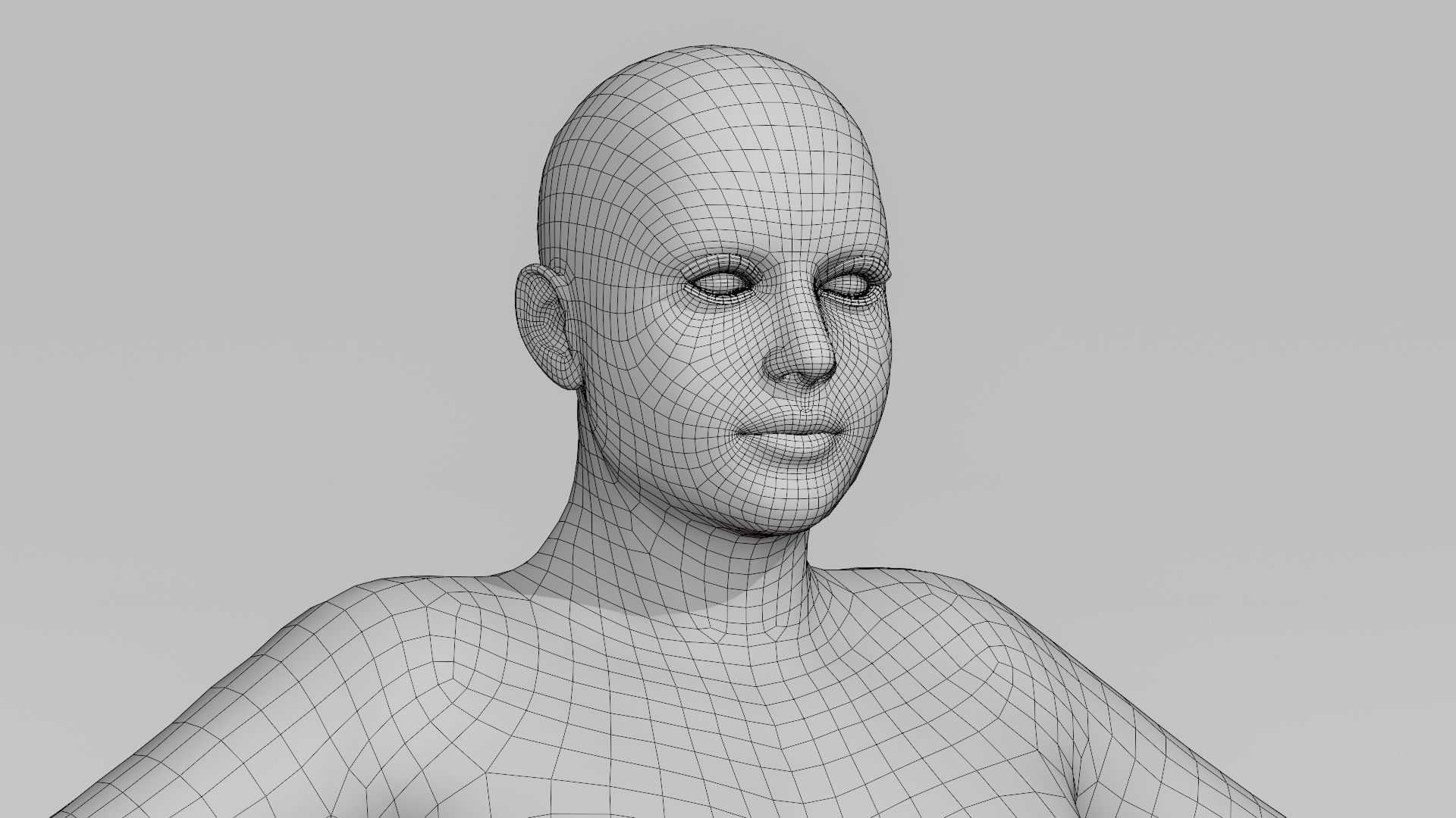 Female Base Mesh Jessy High-Poly free 3D model rigged | CGTrader