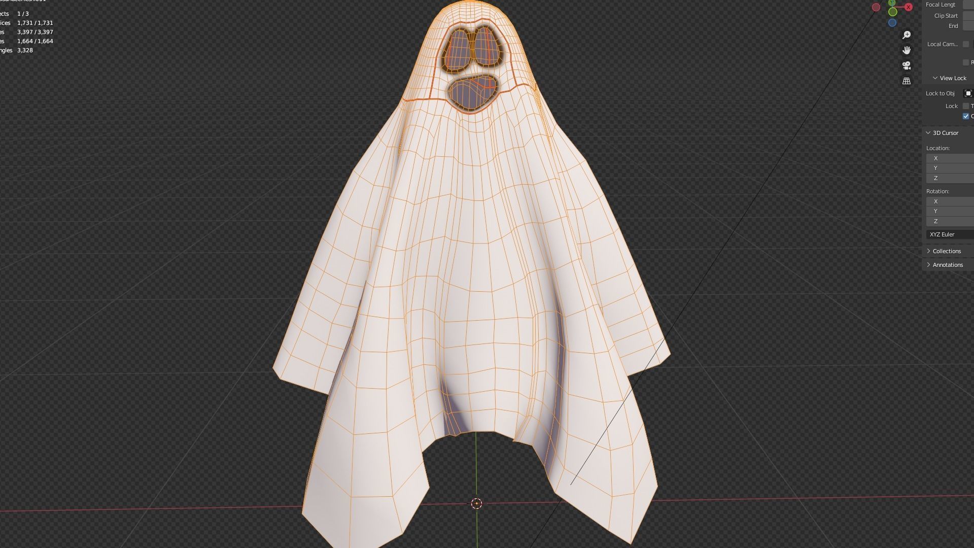 3D model ghost VR / AR / low-poly | CGTrader