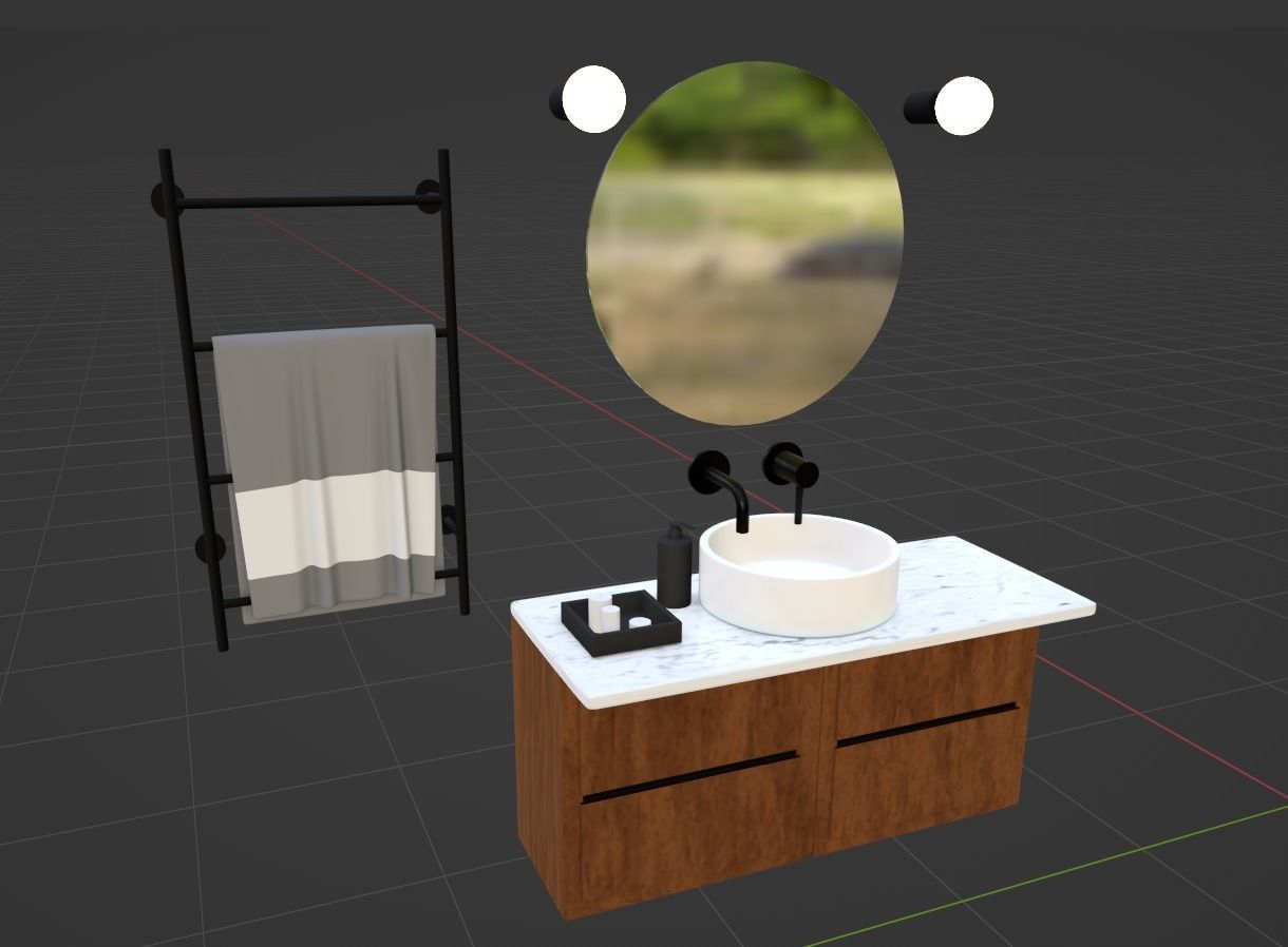 3D model Bathroom interior assets VR / AR / low-poly | CGTrader