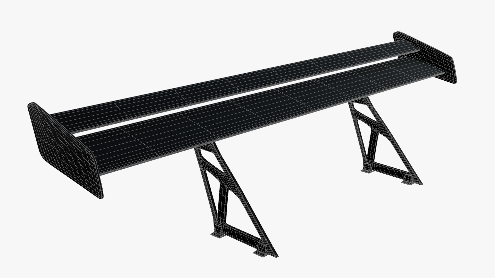 3D model Double Spoiler VR / AR / low-poly | CGTrader
