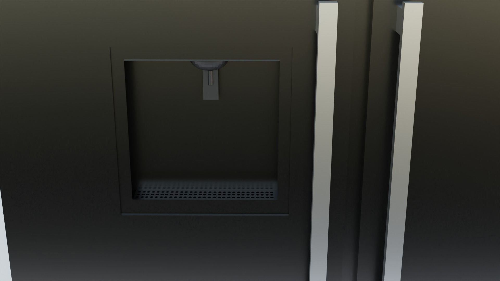double door water tank refrigerator 3D model | CGTrader