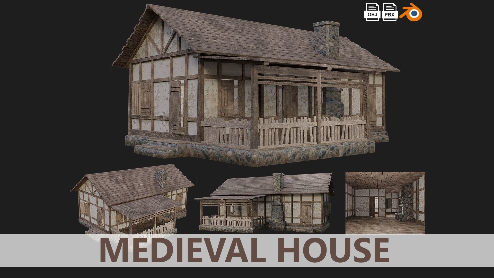 3D model 1 - 40 OLD MEDIEVAL BUILDINGS PACK 4K Textures GameReady VR ...