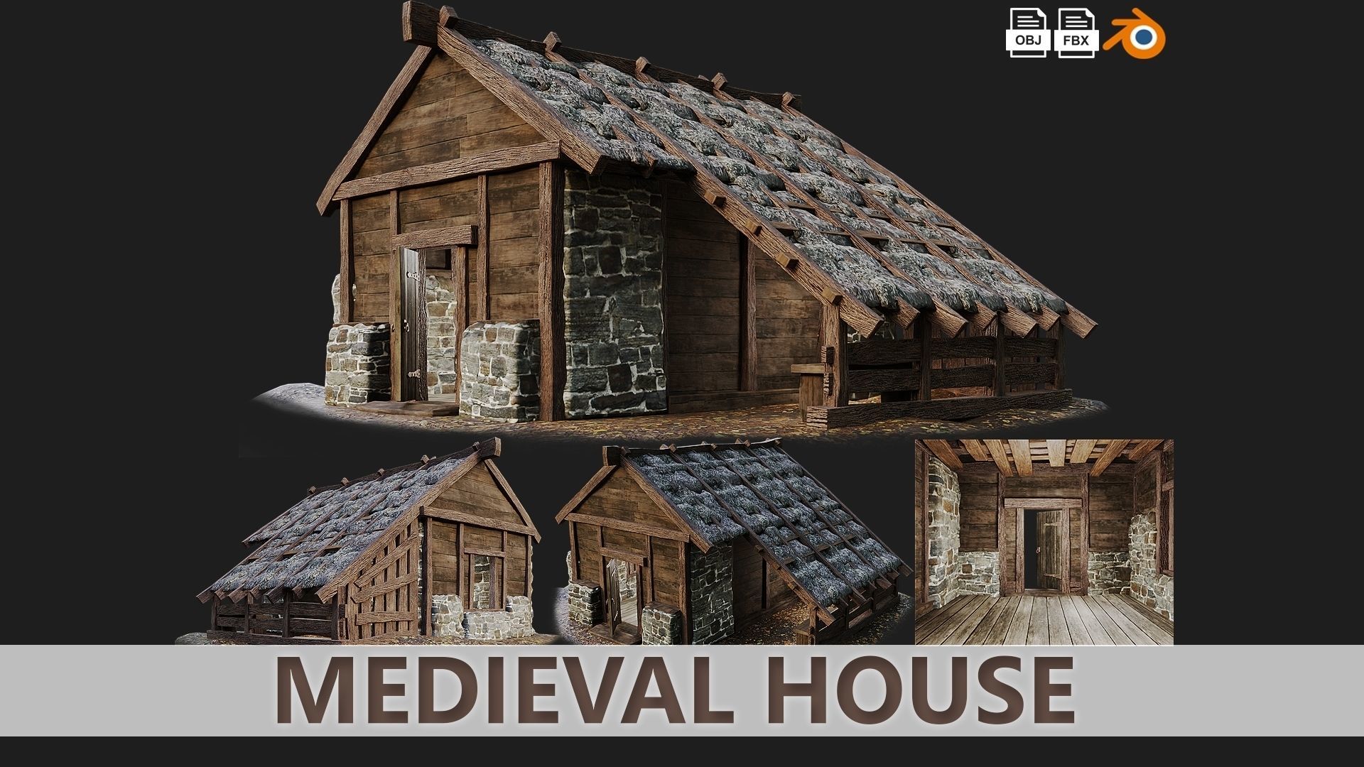 3D model 1 - 40 OLD MEDIEVAL BUILDINGS PACK 4K Textures GameReady VR ...
