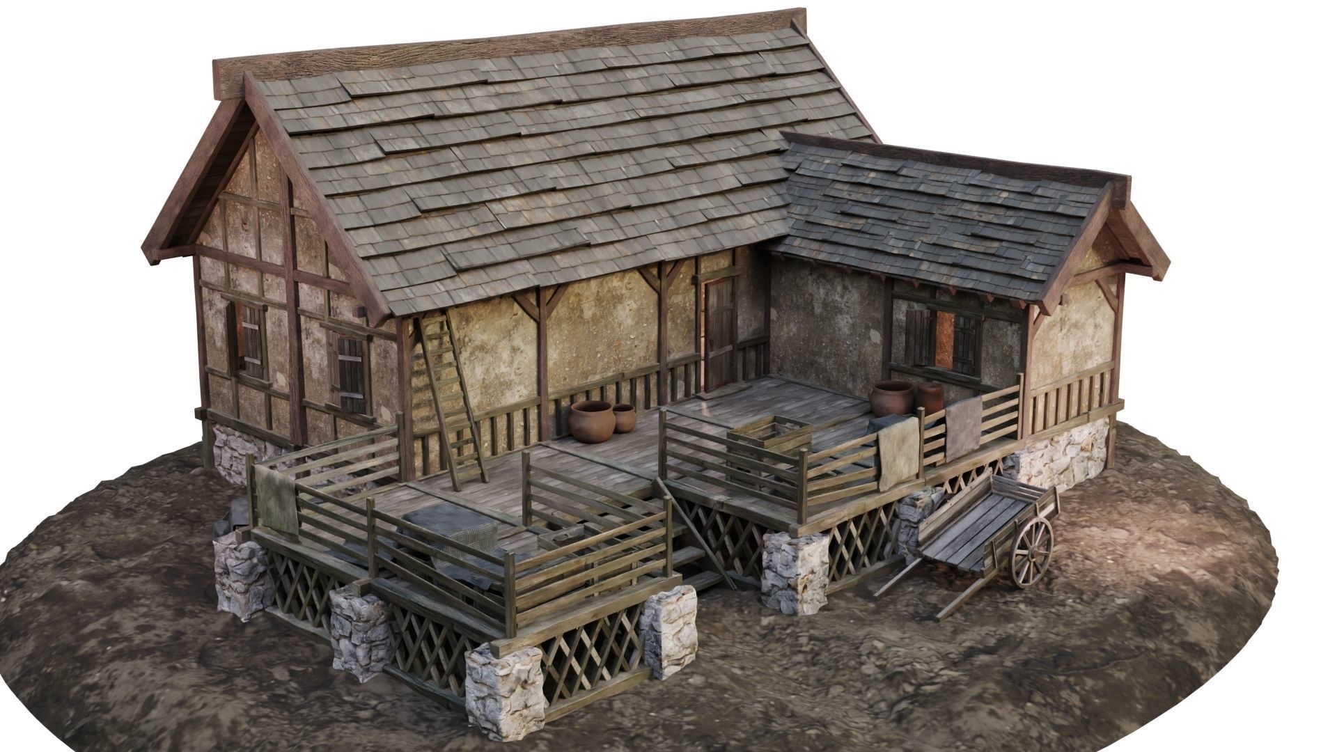 3D model 1 - 40 OLD MEDIEVAL BUILDINGS PACK 4K Textures GameReady VR ...