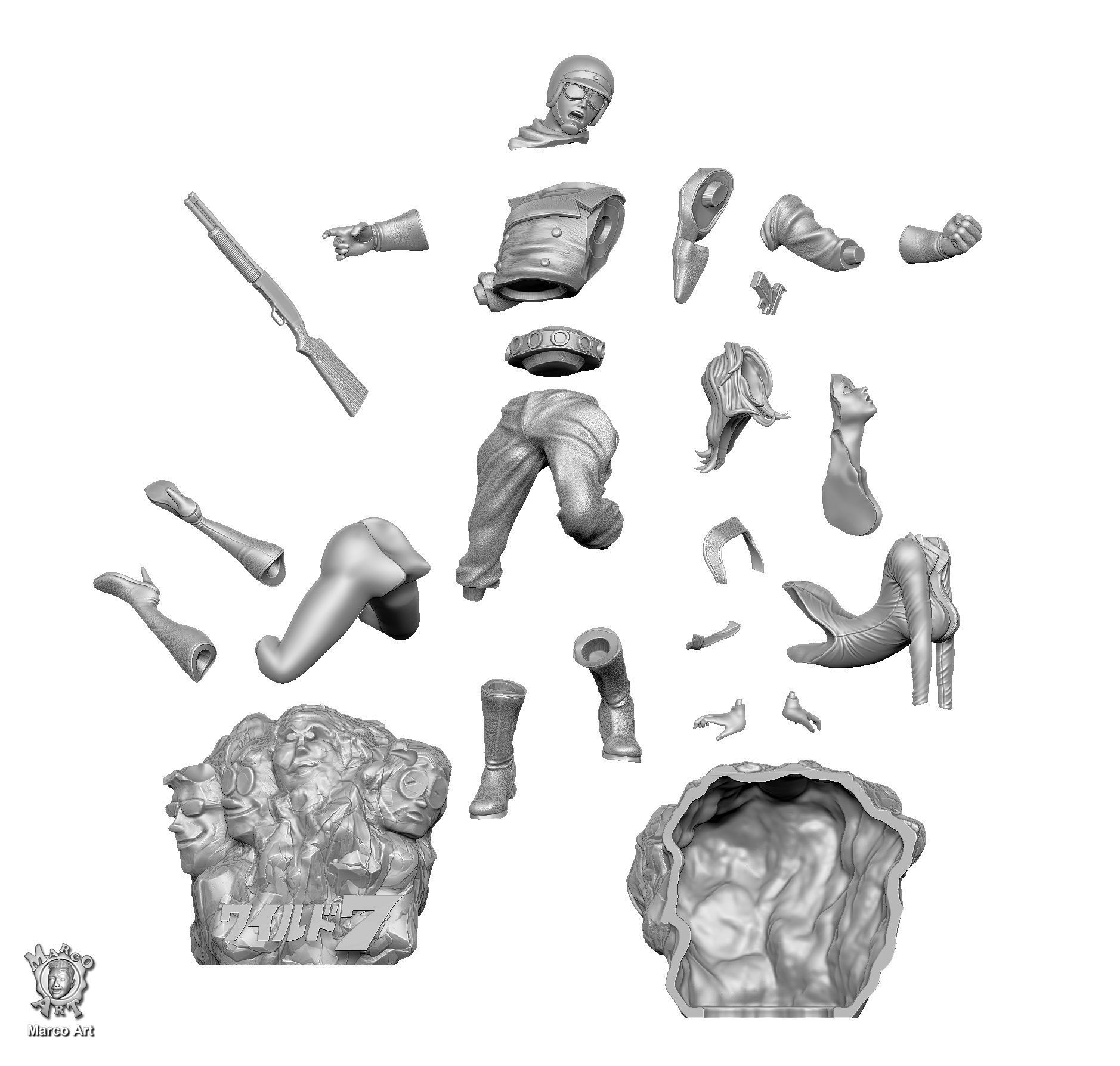 7 WILD SEVEN 3D model 3D printable | CGTrader