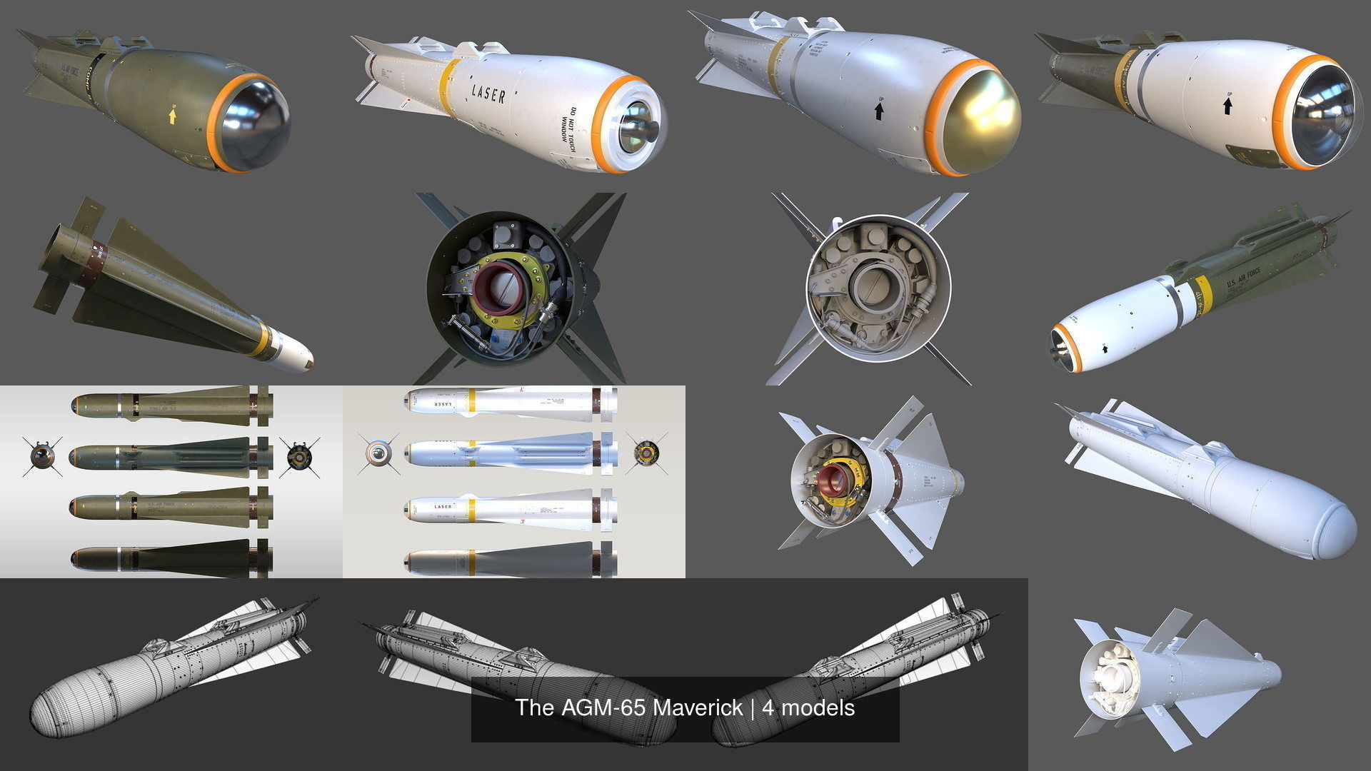 The AGM-65 Maverick 3D Model Collection | CGTrader