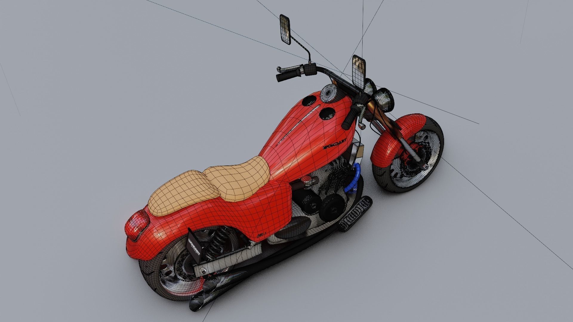 Concept Cartoon Looking Cruiser Motorcycle 3D model | CGTrader