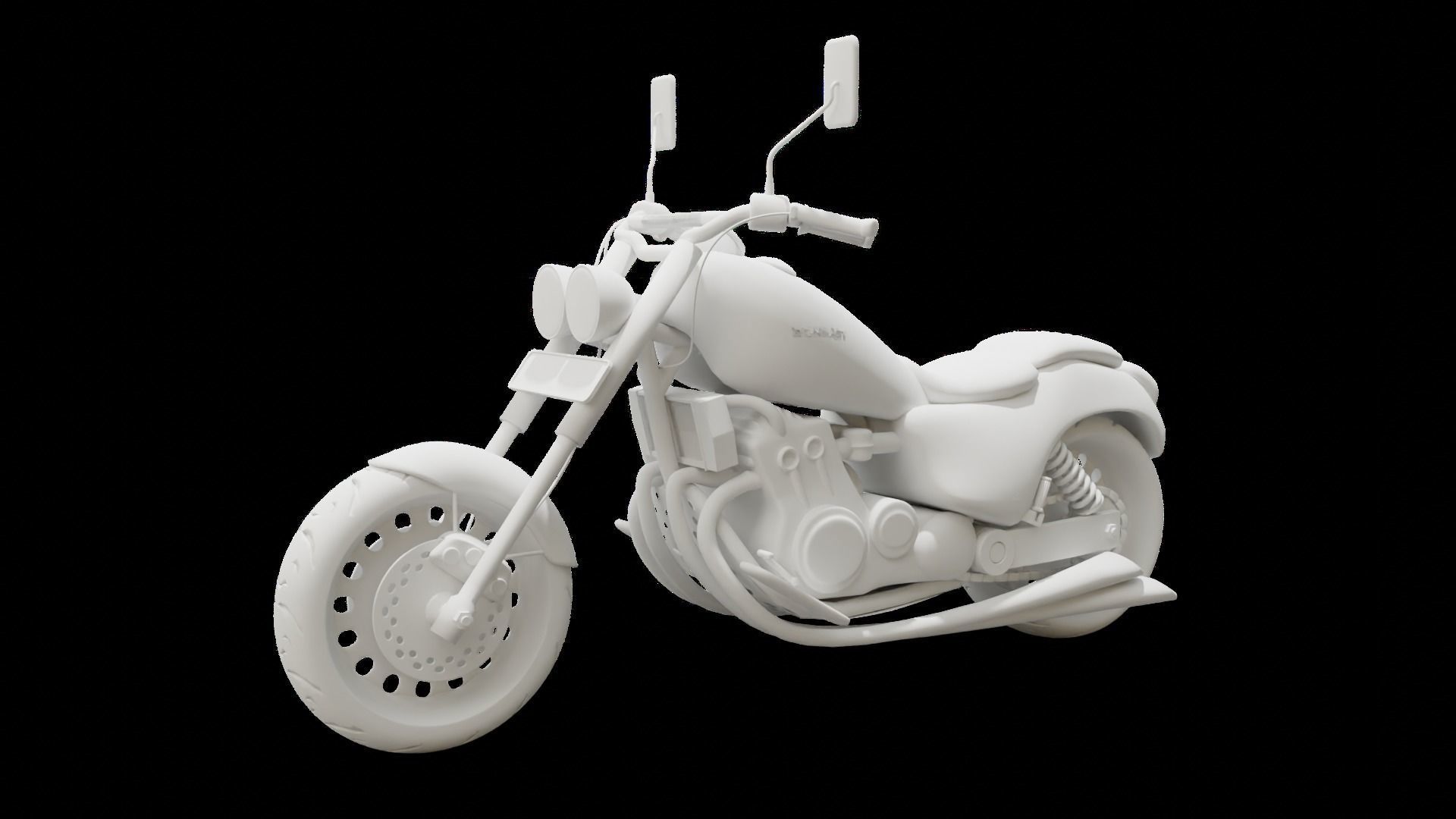 Concept Cartoon Looking Cruiser Motorcycle 3D model | CGTrader
