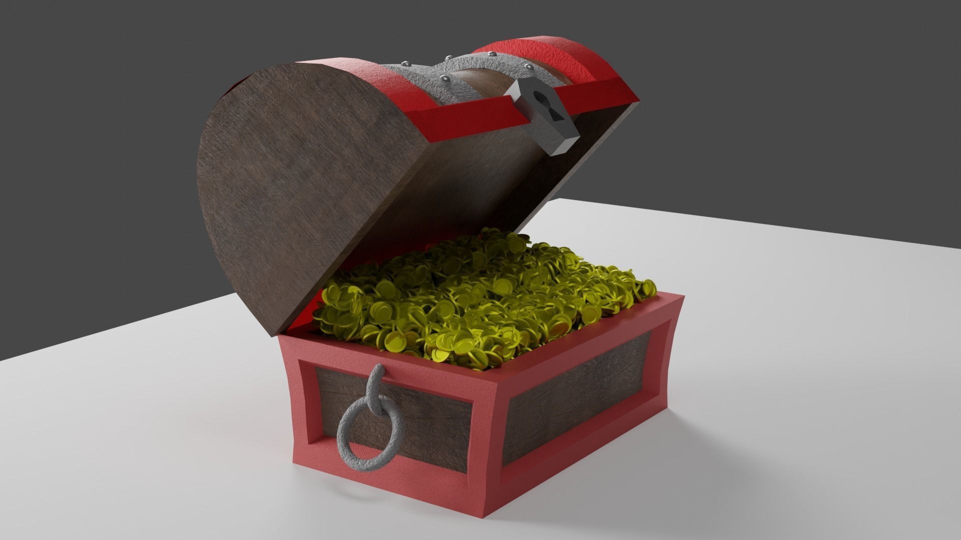 3D model Chest full of coins VR / AR / low-poly | CGTrader