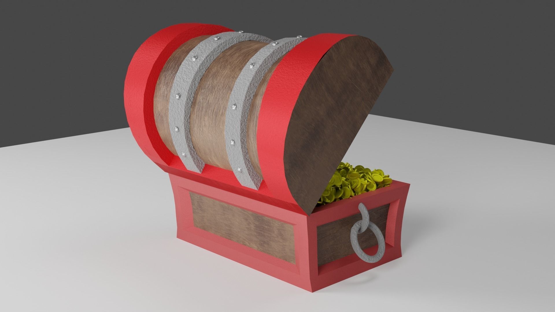 3D model Chest full of coins VR / AR / low-poly | CGTrader