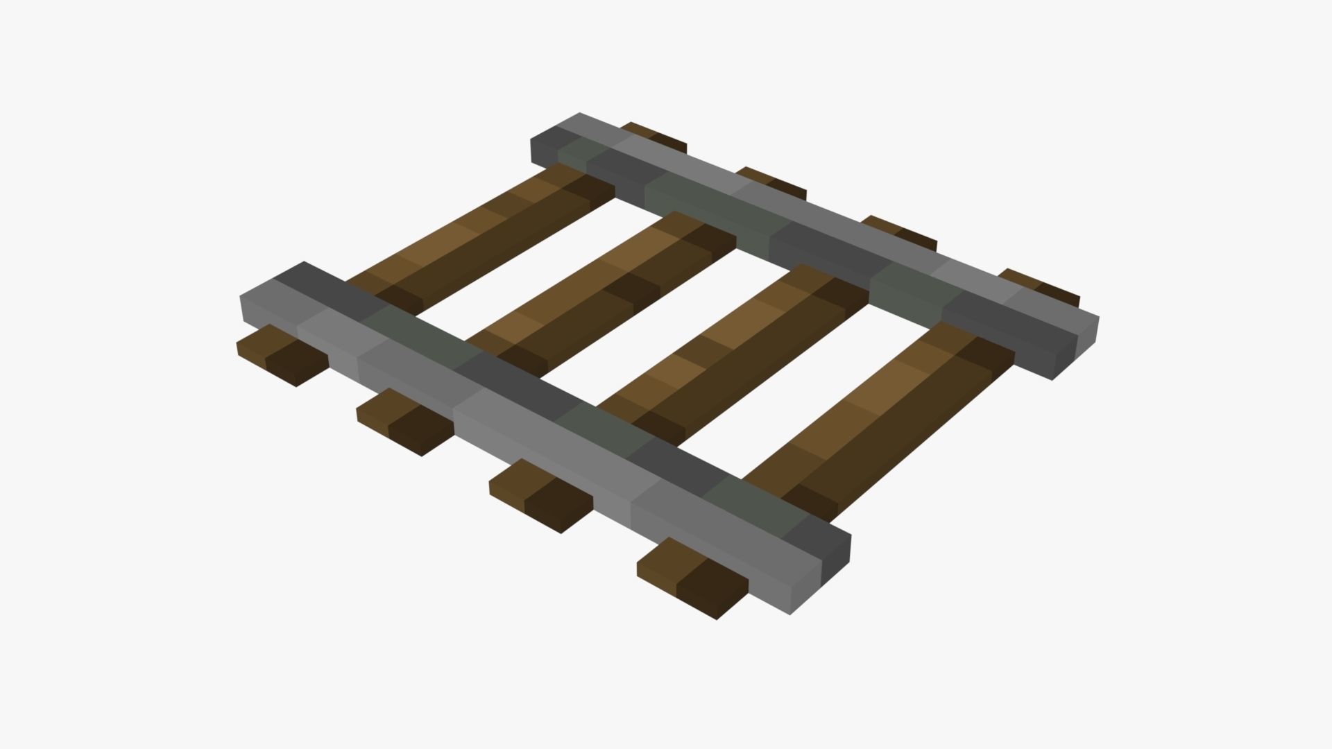 3D model Minecraft Rail VR / AR / low-poly | CGTrader