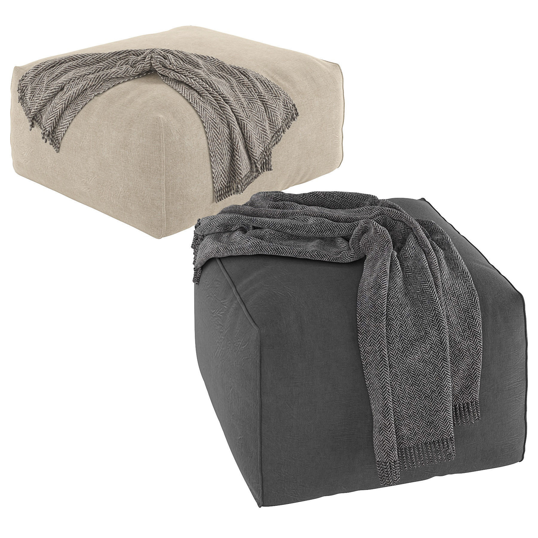 Pouf Cube Soft 3D model | CGTrader