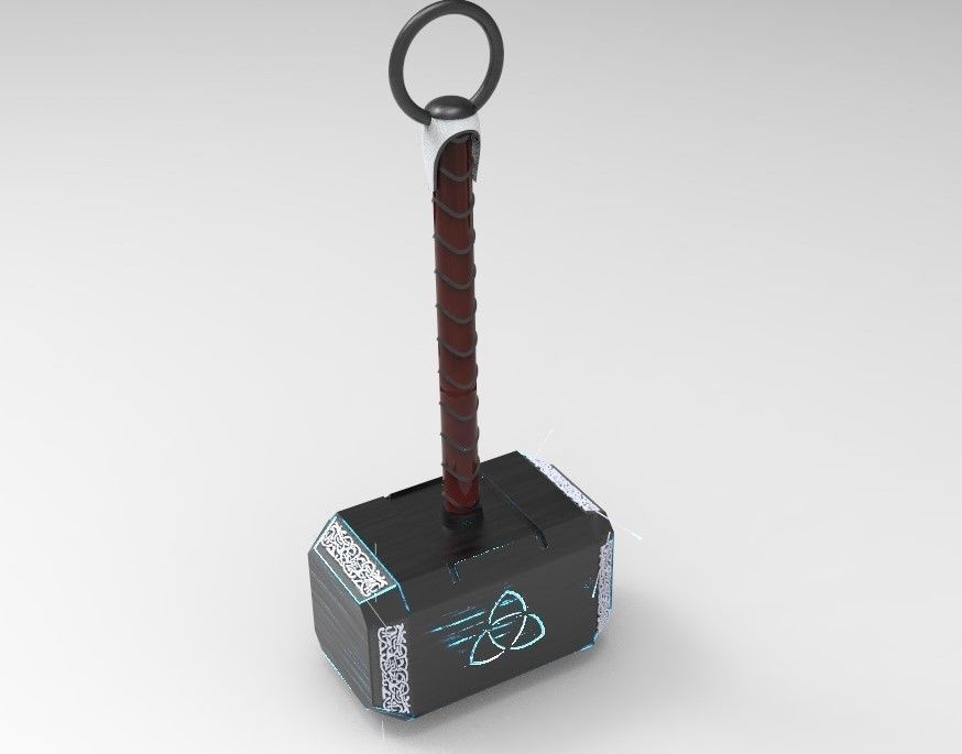 Mjolnir Keychain 3D model | CGTrader