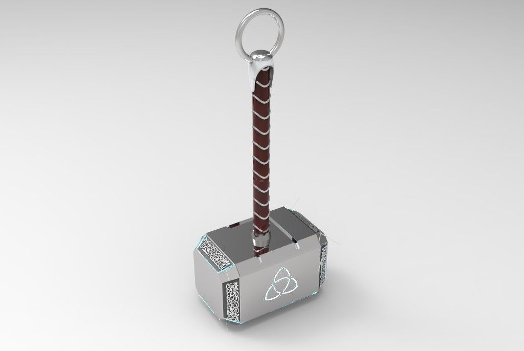 Mjolnir Keychain 3D model | CGTrader