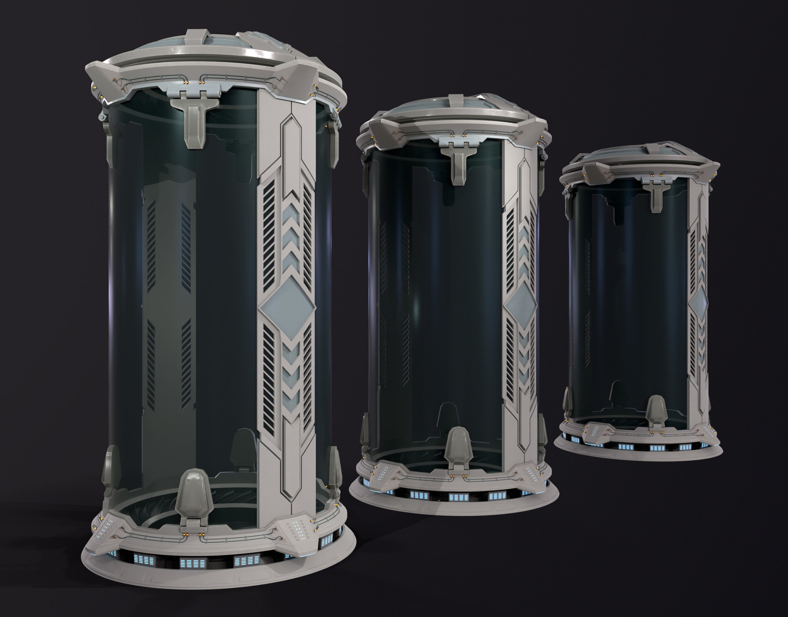 3D model Sci-Fi cryo pod VR / AR / low-poly | CGTrader