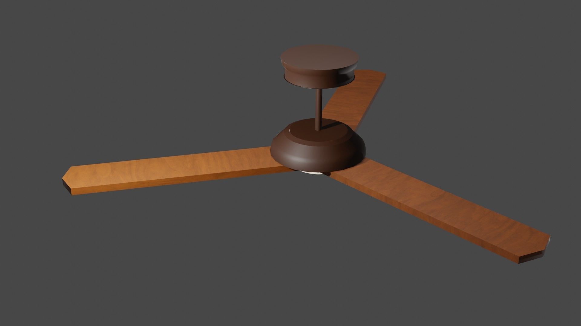 Wood and Hard Plastic Ceiling Fan free VR / AR / low-poly 3D model ...