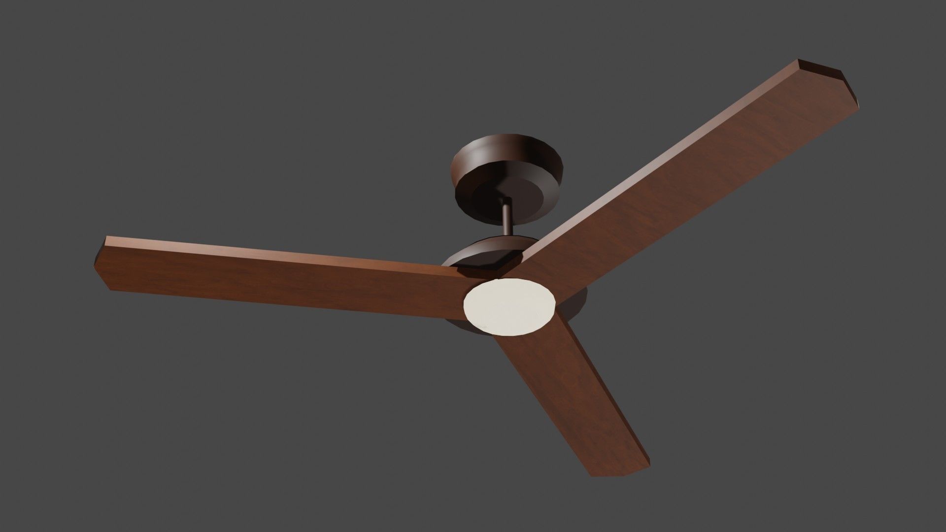 Wood and Hard Plastic Ceiling Fan free VR / AR / low-poly 3D model ...