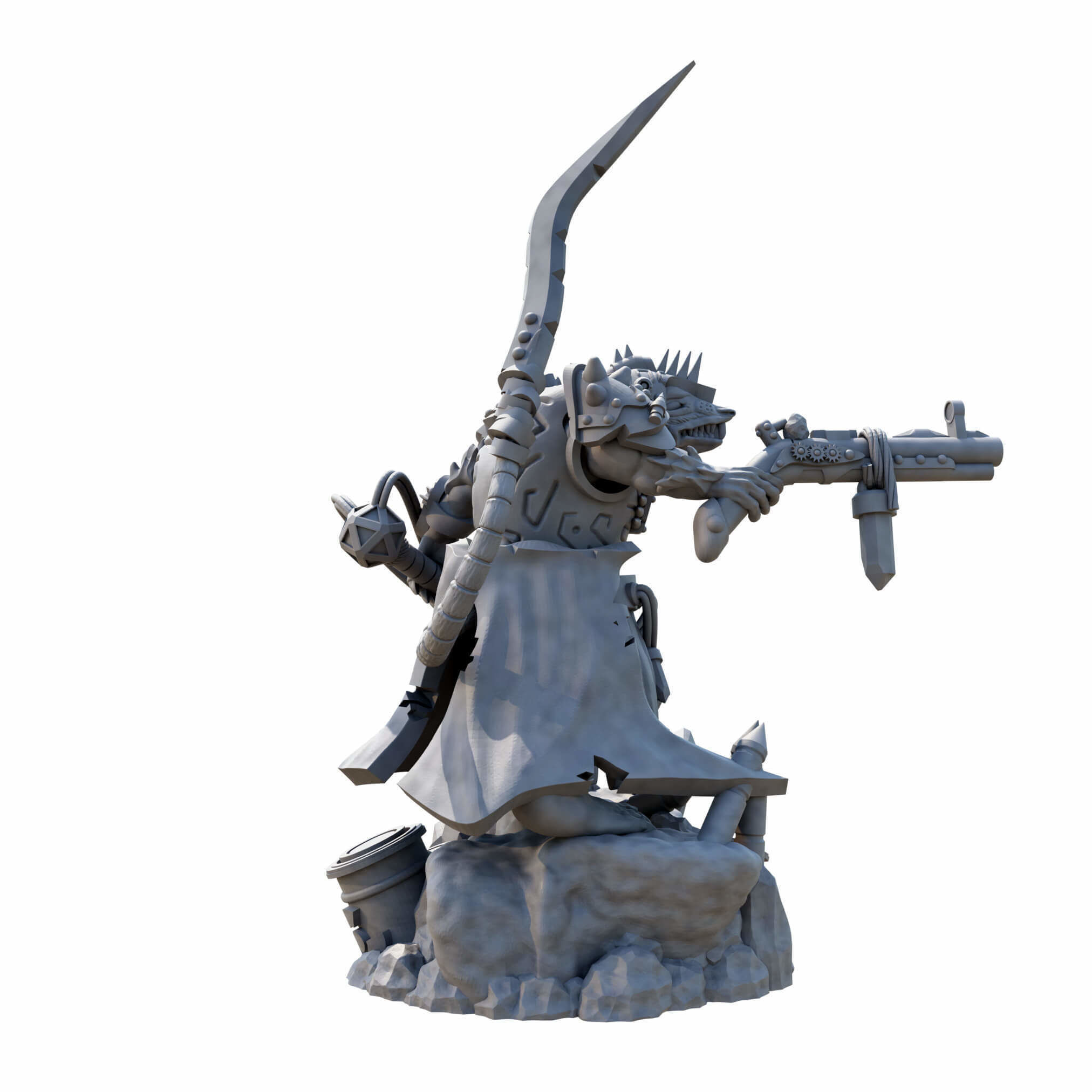 Ratkin Engineer Armed With Pistol And Lightning Sword 3D model 3D ...