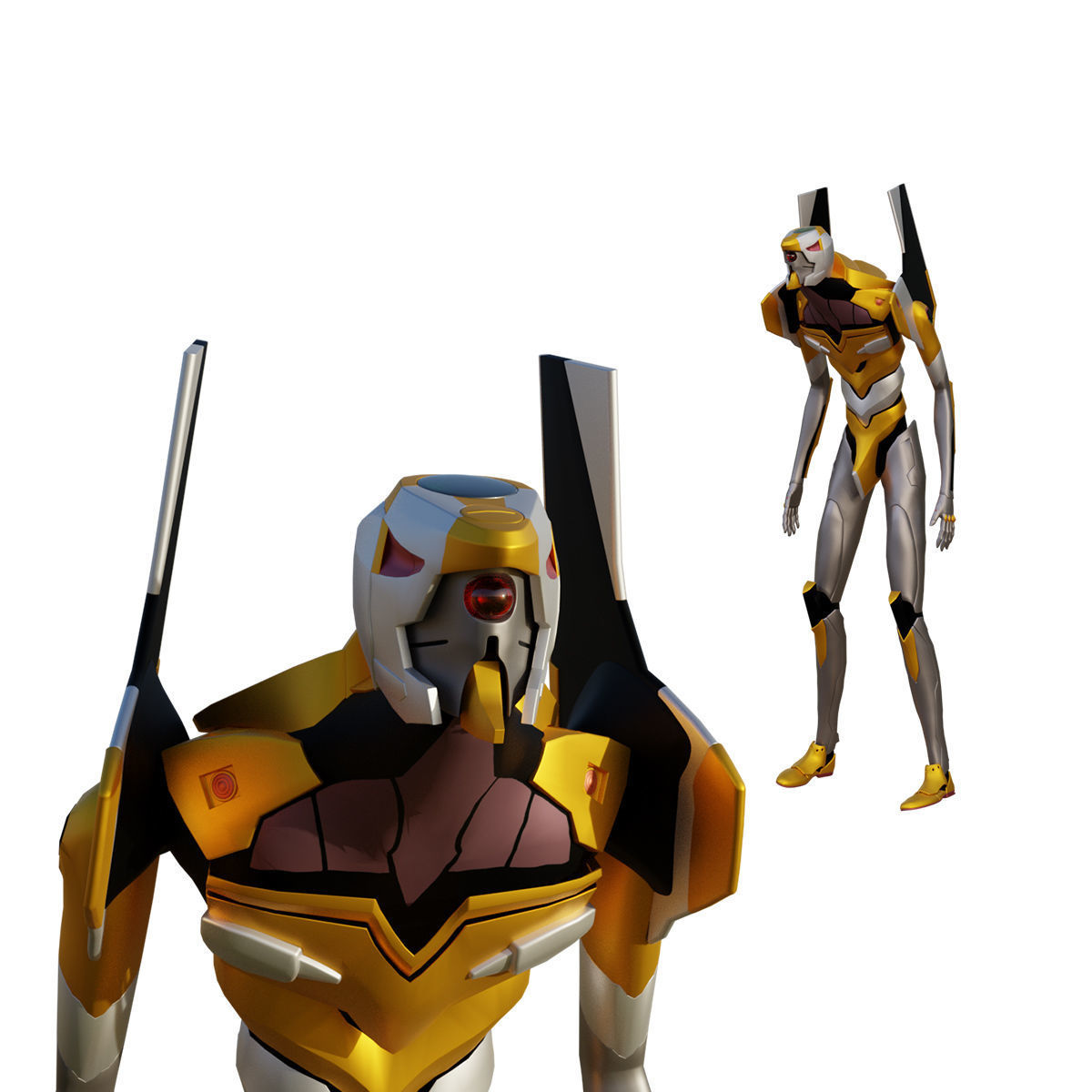 3D model Rigged EVA 00 Unit Neon Genesis Evangelion VR / AR / low-poly ...