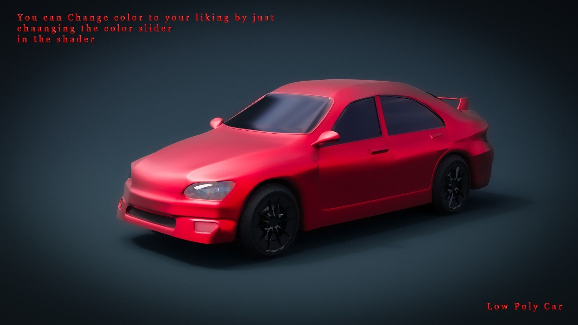 LOW POLY CAR MODEL FOR GAME free VR / AR / low-poly 3D model rigged ...