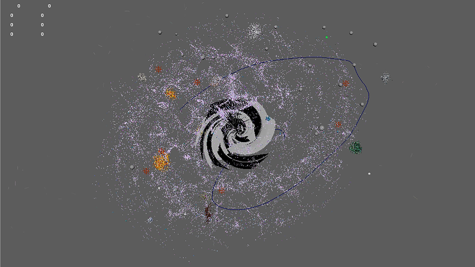 universe galaxy starry star planet particle effect 3D model | CGTrader