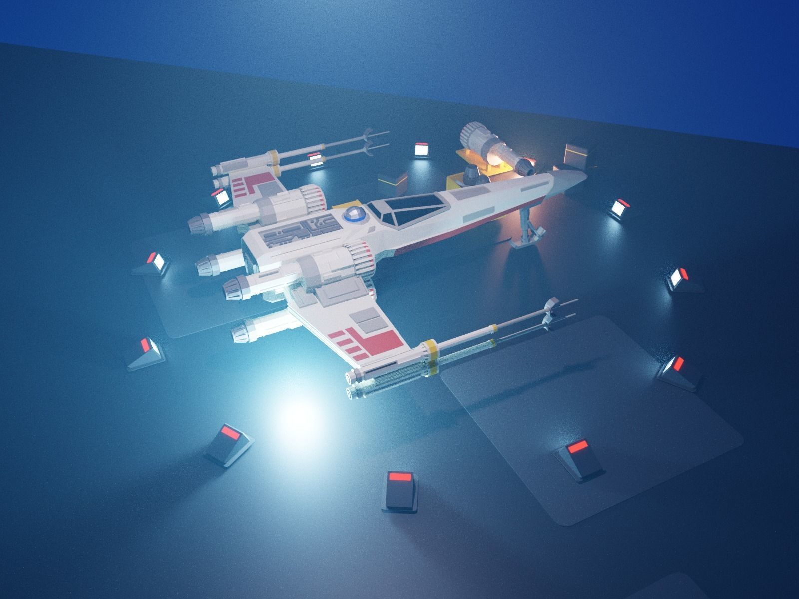 Cartoon X-Wing 3D model | CGTrader