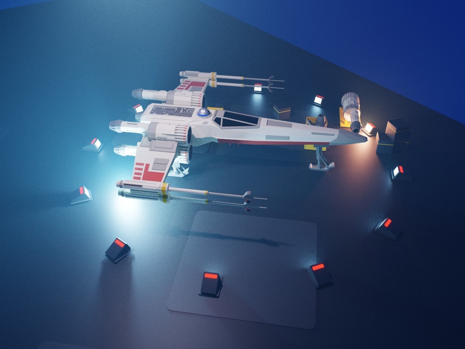 Cartoon X-Wing 3D model | CGTrader