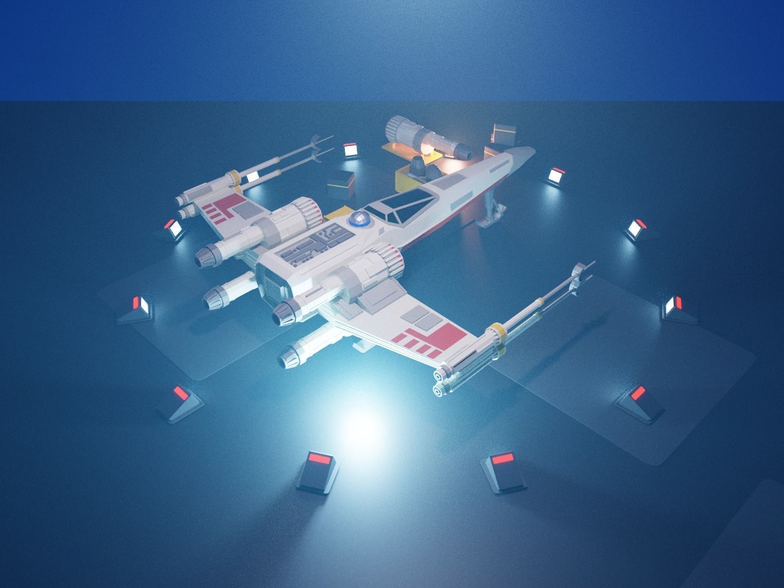 Cartoon X-Wing 3D model | CGTrader
