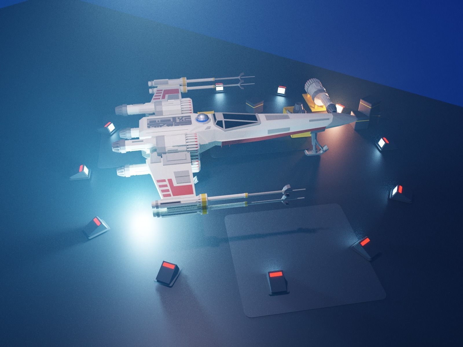 Cartoon X-Wing 3D model | CGTrader